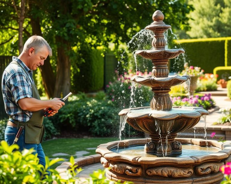 Springbrunnen selber bauen - DIY Gartenprojekt Gartenhaus Blog